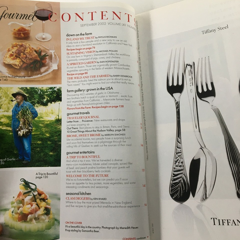 Gourmet Magazine September 2002 Virginia's Shenandoah Valley No Label ...