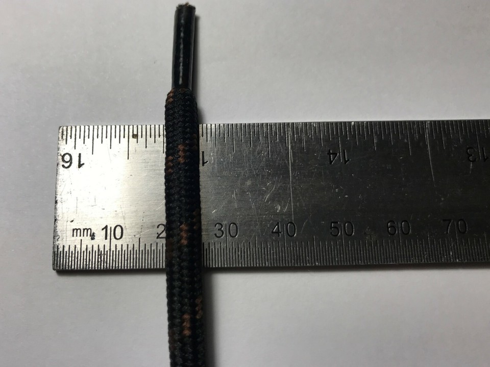 3pair 5mm Thick Heavy duty Round Hiking Work Military Boot Shoe laces ...