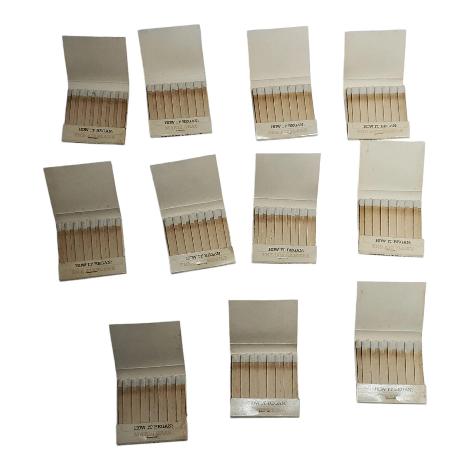 Matchbook Collection HOW IT BEGAN: Series Set 30-Match Unstruck Diamond ...