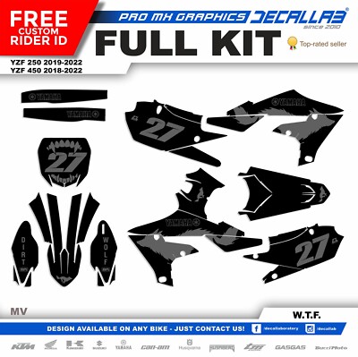 YAMAHA YZ 250 450 2018 2019 2021 2022 MX Graphics Decals Stickers ...