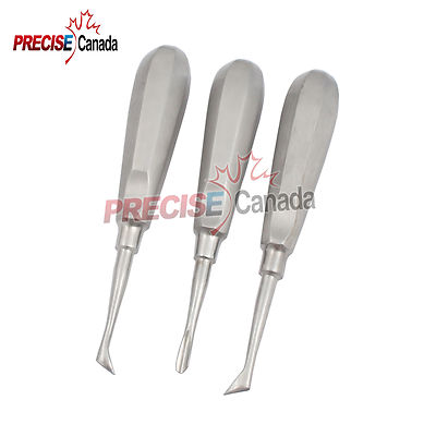 3 Pcs Cryer Root Elevator Dental Instrument Left ,Right & Straight Oral ...