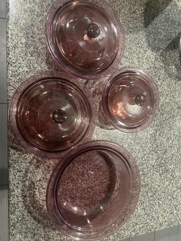 Vision Bakeware Set Cranberry Baking Vintage Pans | eBay