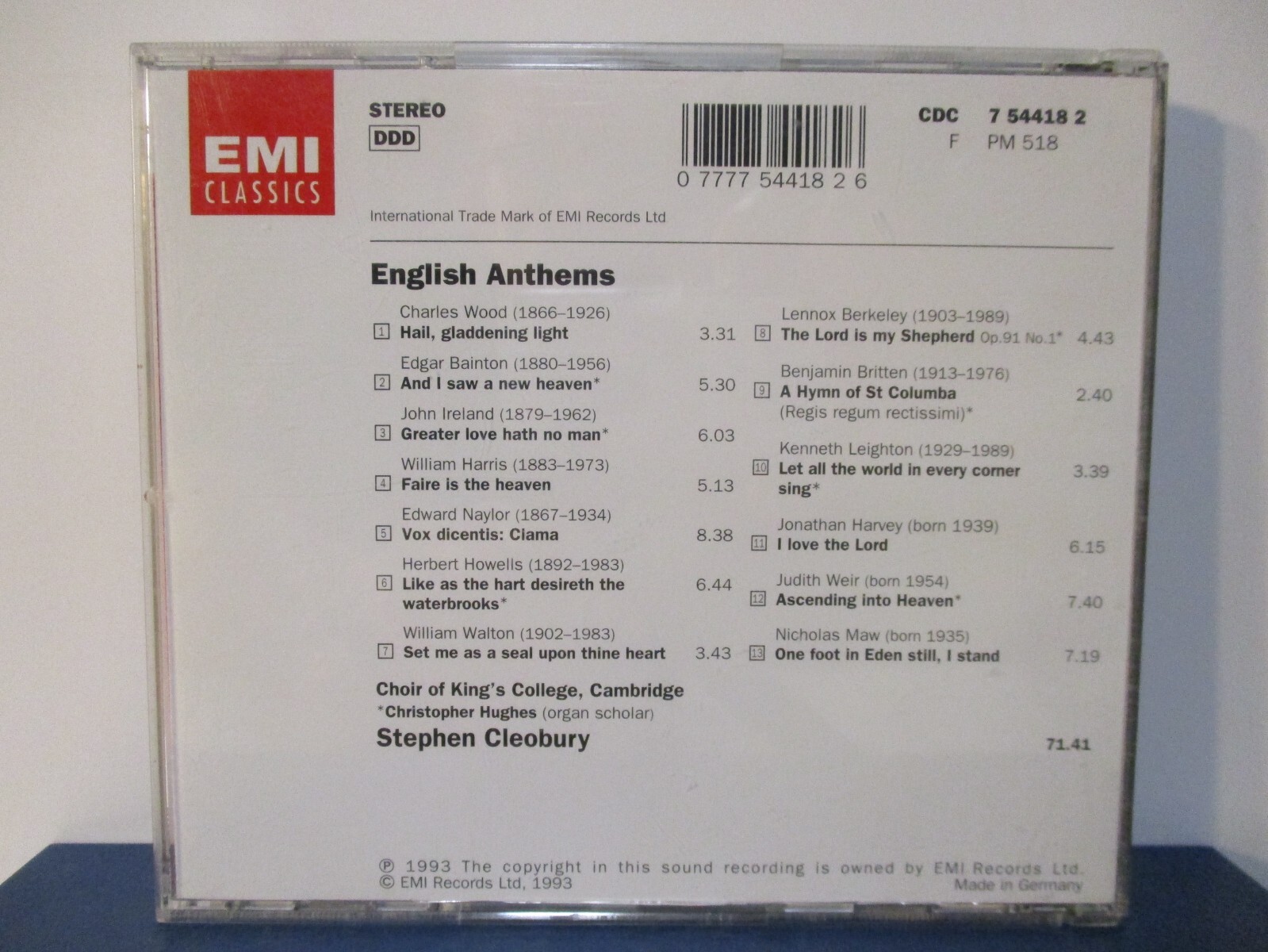 English Anthems (CD, May-1993, EMI Classics) for sale online | eBay