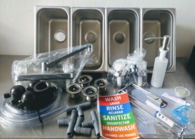 3-Compartment Sinks - Portable 3 Compartment Sink