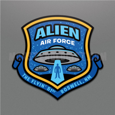 Alien Air Force military insignia UFO sticker | eBay