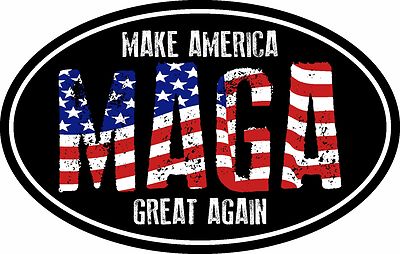 MAGA MAKE AMERICA GREAT AGAIN FLAG TRUMP DECAL WINDOW BUMPER STICKER ...