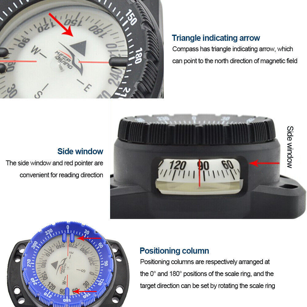 Portable Compass Underwater Compass Scuba Diving Waterproof Diving ...