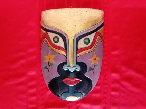 Laurel Burch 1980's Tribal Aztec/Mayan Wooden Mask Wall Hanging 13" | eBay