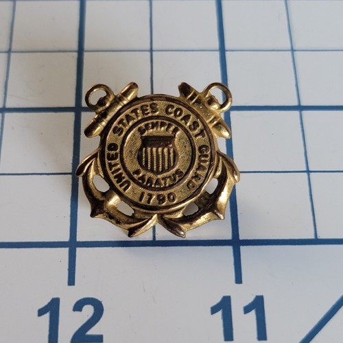 Gold Tone United States Coast Guard Lot of 2 Vintage Double Anchor Pins ...