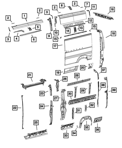 Genuine Mopar Sliding Door Track 68167406AE | eBay