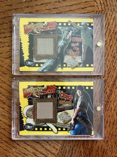 STEVE & TERRI IRWIN CROCODILE HUNTER SHIRT PATCH CARDS 1-FAMILY OWNED ...
