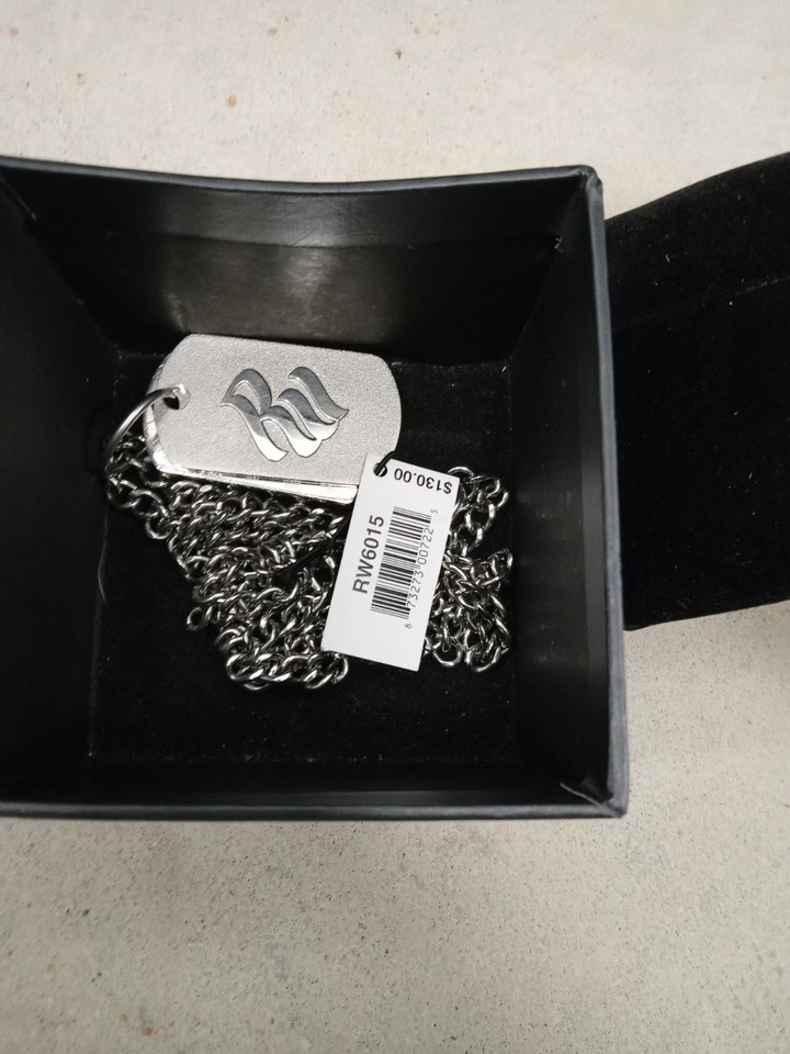 Rocawear Men's Stainless Steel Pendant Watch with Chain Fire Flame Logo ...