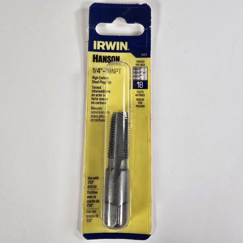 Irwin Hanson 8203 1/4"-18 NPT National Pipe Thread High Carbon Steel ...