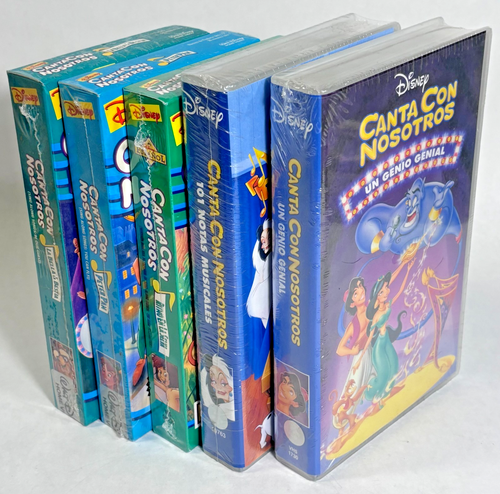 5 DISNEY SING ALONG SONGS SPANISH VHS videotapes NEW SEALED | eBay