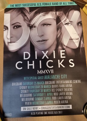DIXIE CHICKS AUSTRALIAN 2017 TOUR POSTER, ORIGINAL OFFICIAL | eBay ...