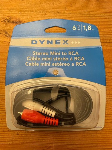 DYNEX #DX-AD104 STEREO MINI-TO-RCA STEREO AUDIO CABLE ~ 6 FEET | eBay