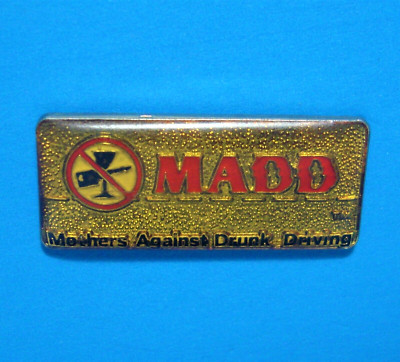 MADD - MOTHER AGAINST DRUNK DRIVING LOGO - VINTAGE LAPEL PIN - HAT PIN ...