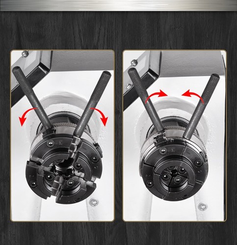 2 Inch Woodworking Lathe Chuck Set Self Centering 4-Jaw Chuck With 4 ...