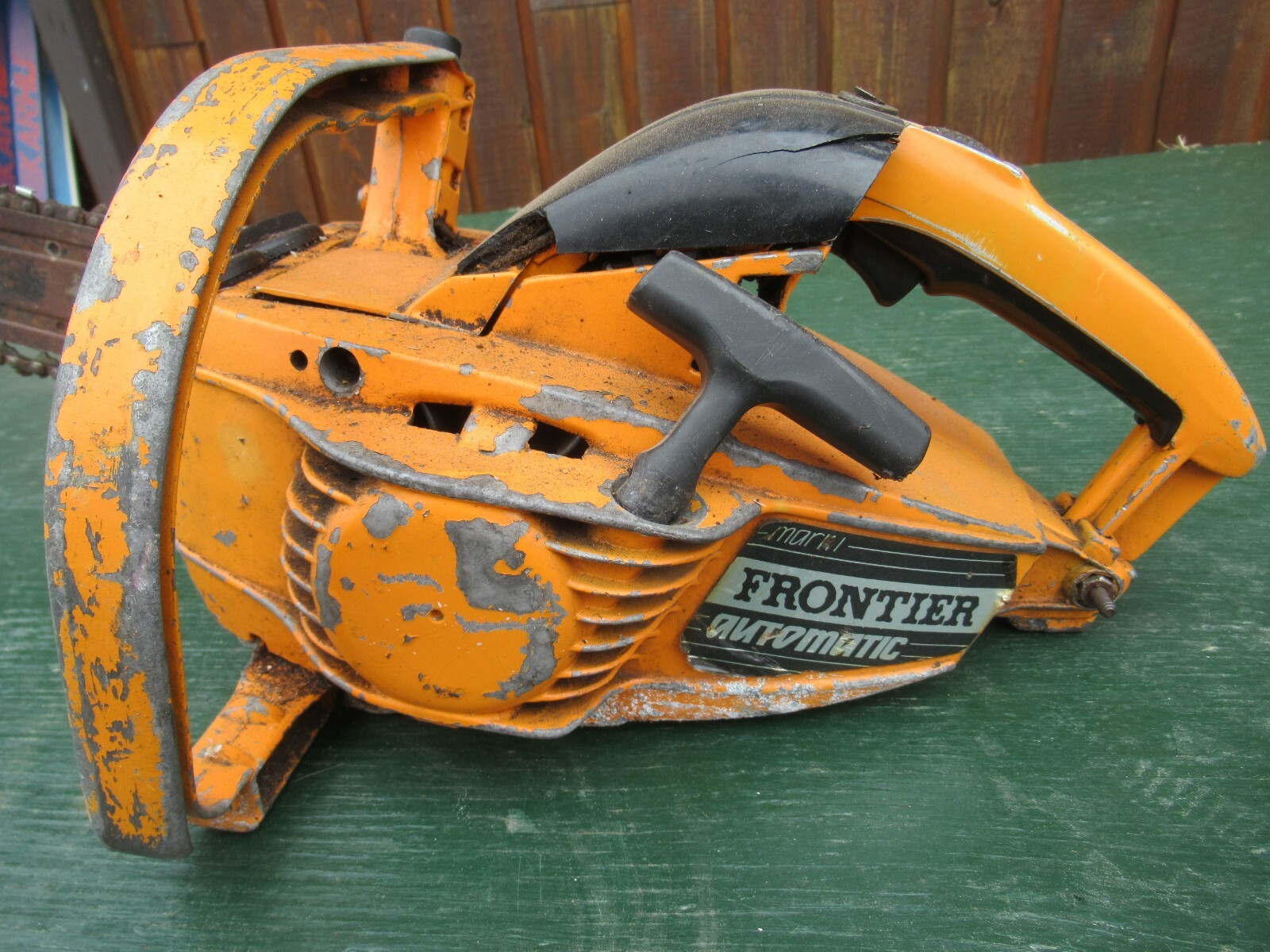 Vintage FRONTIER MARK 1 AUTOMATIC Chainsaw Chain Saw with 11" Bar | eBay