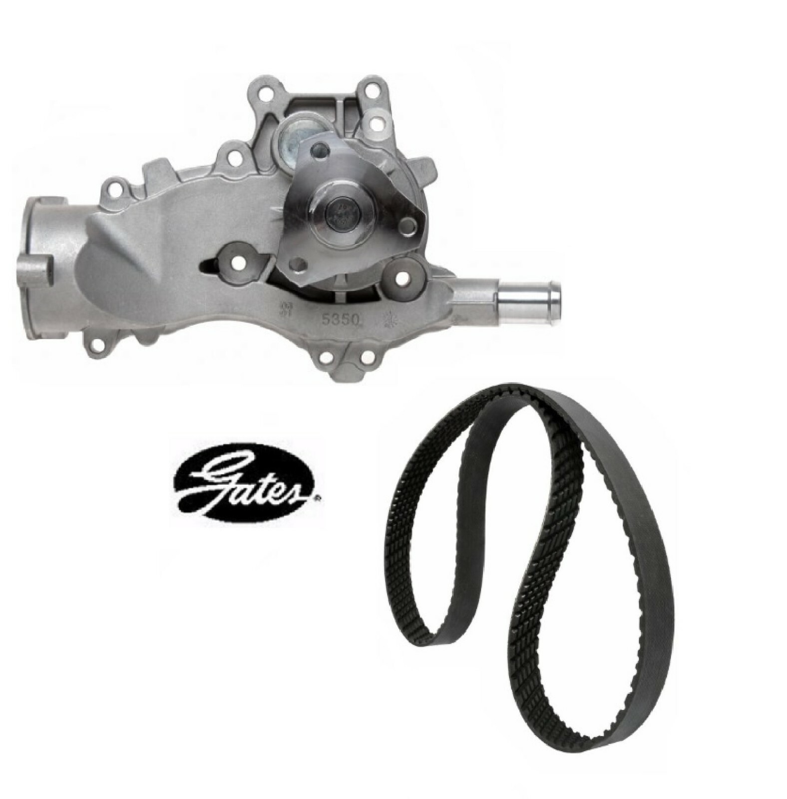 GATES Engine Water Pump & Serpentine Belt For CHEVROLET TRAX L4 1.4L ...