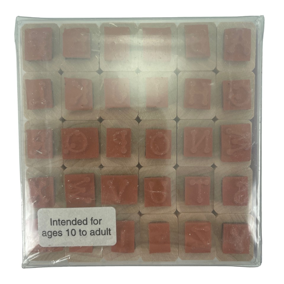 Dot Letter Alphabet Rubber Stamp Set 30 pc Hero Arts New Sealed Vintage ...