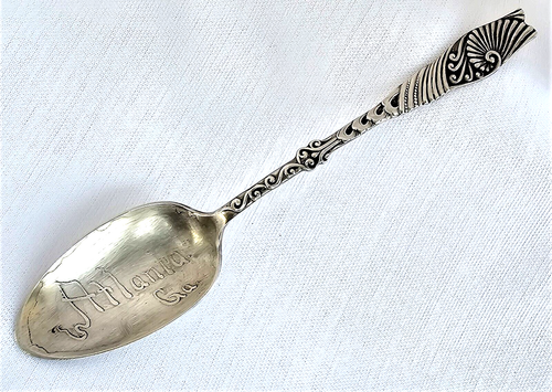 1890's Atlanta Georgia GA Sterling Silver Souvenir Spoon Antique VTG 4. ...