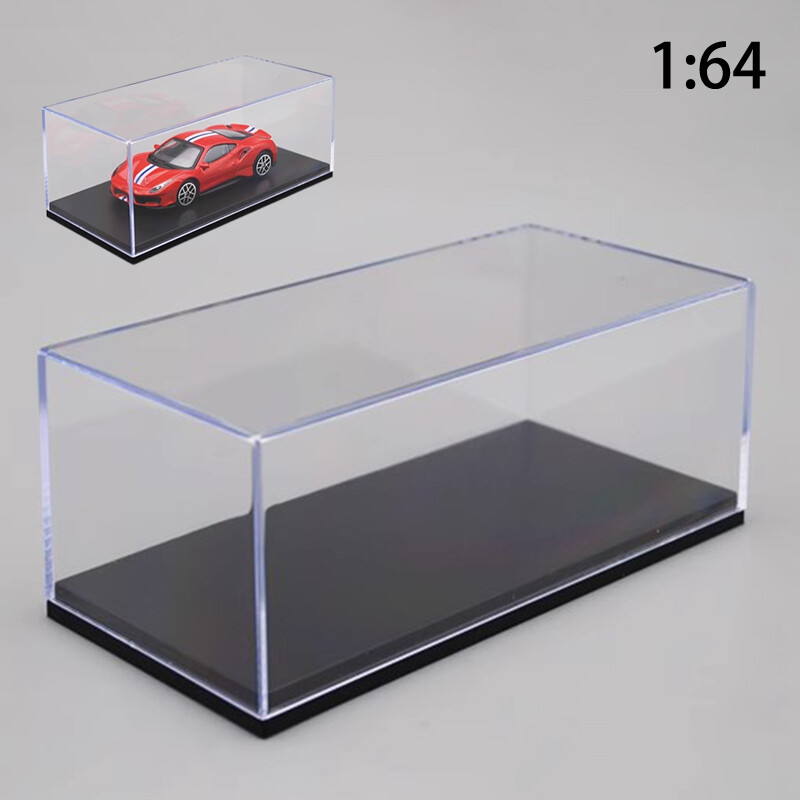 1:64 Car Model Display Box Transparent Protective Case Acrylic Dust ...