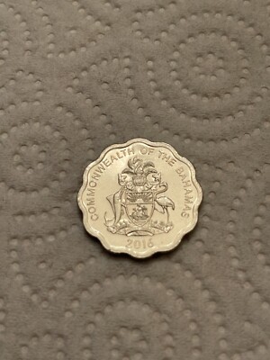 Commonwealth of The Bahamas 10 Cent Coin 2016 Dime Collectable Currency ...