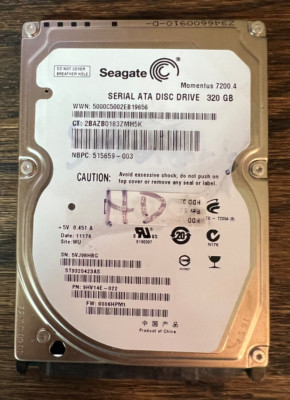 Seagate Momentus 7200.4 2.5-inch 320GB 7200RPM SATA ST9320423AS | eBay