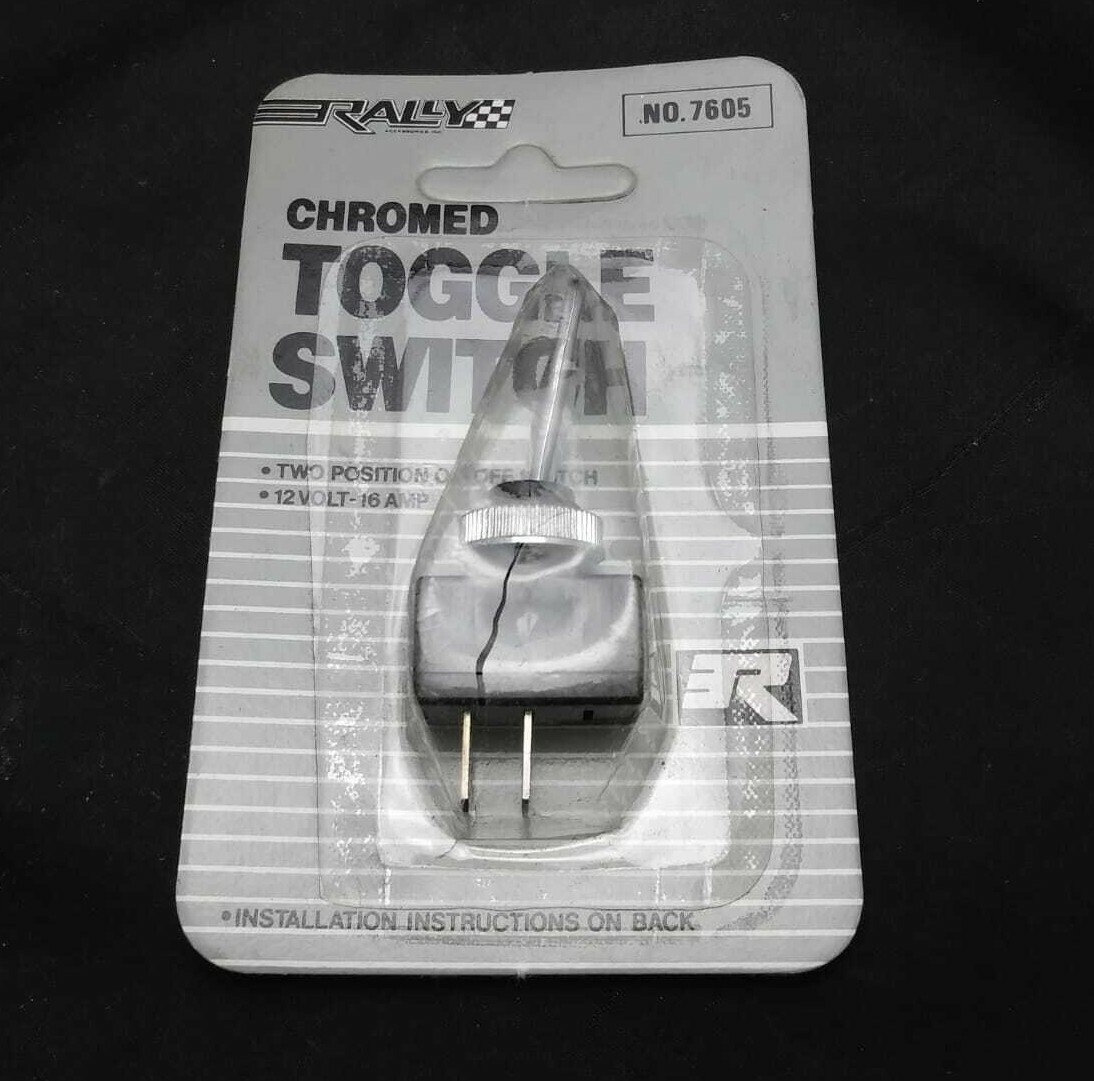 NOS Rally CHROME On/Off Toggle Switch 12 Volt -16 Amp 7605 CHEVY GM ...