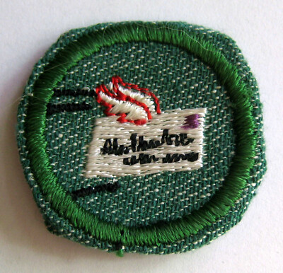 Vintage 1953-1955 Girl Scout PEN PAL BADGE Penpal Winged Letter Writer ...