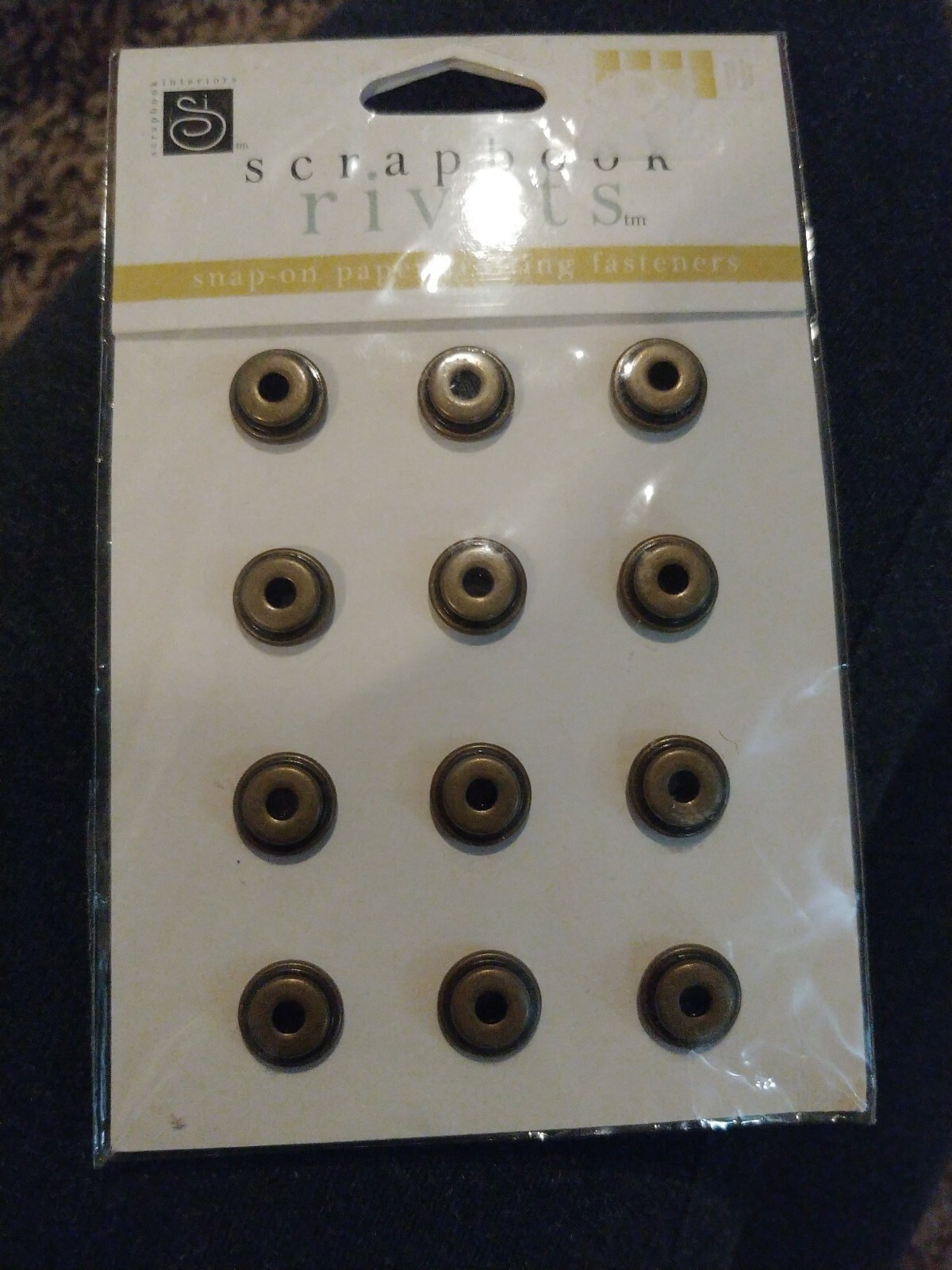 Scrapbook Rivets package of 12 round new paper fastners | eBay