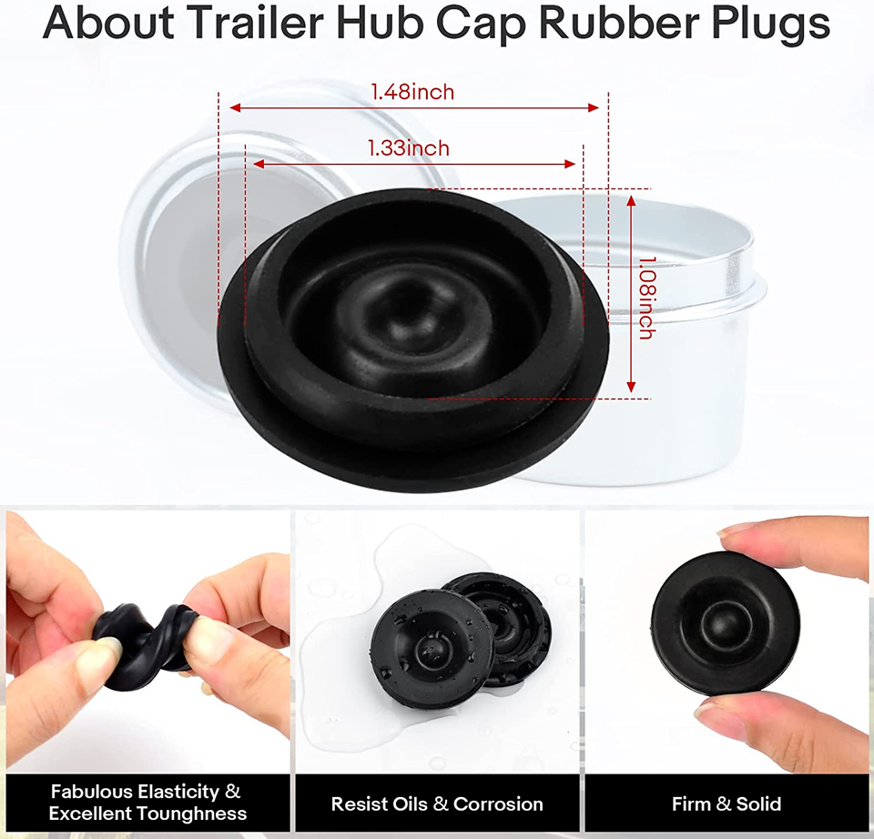 Trailer Axle Dust Cover Grease Cap Hachiparts 1.98" Trailer Axle Wheel ...