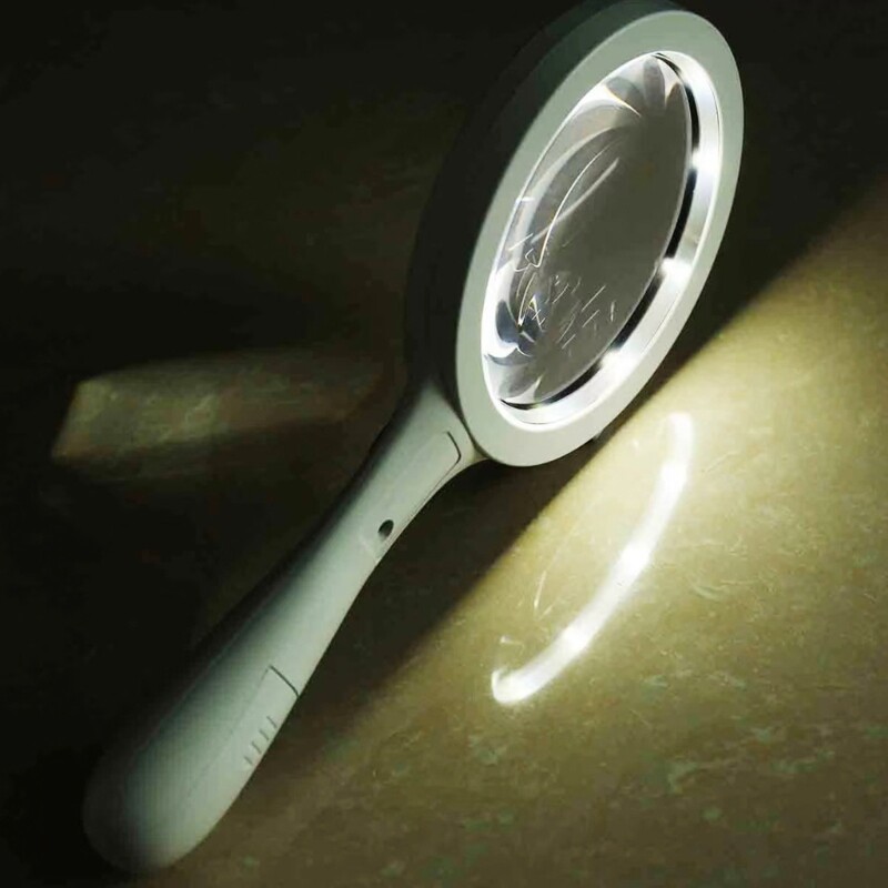 Illuminated Magnifying Glass 20x Reading Magnifier Handheld Magnifying ...