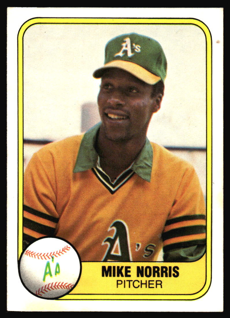 1981 Fleer Mike Norris #573 Oakland Athletics | eBay