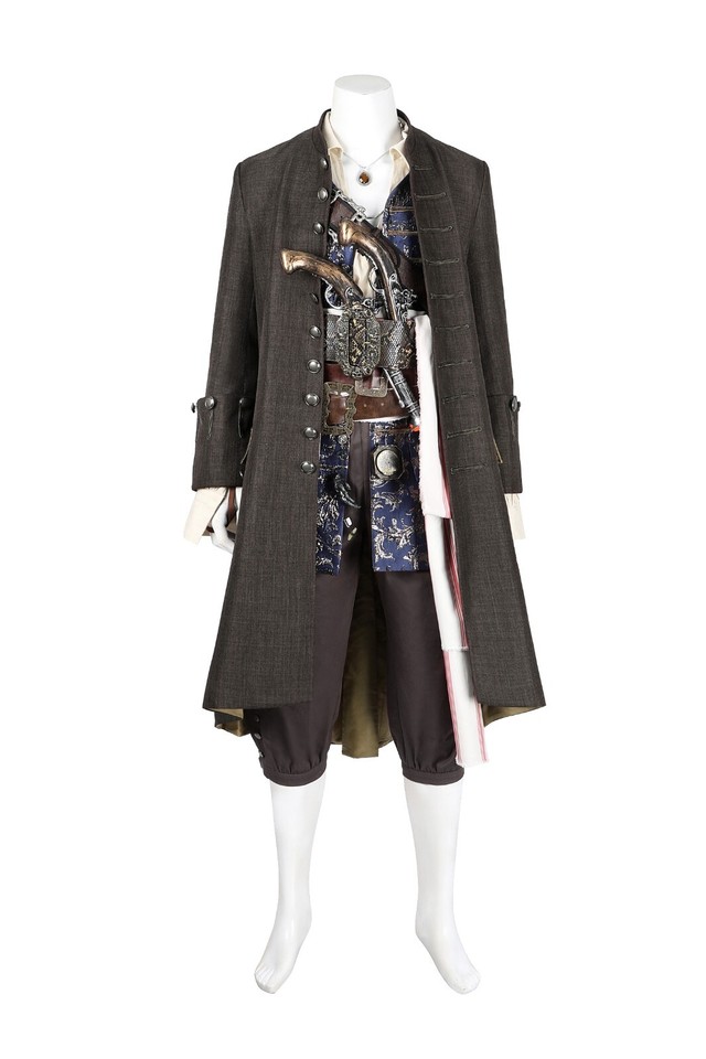 Pirates of the Caribbean Jack Sparrow Cosplay Costume Outfit Shoe Wig ...