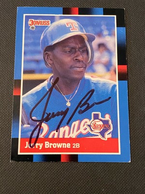 Jerry Browne Signed 1988 Donruss Card Auto Texas Rangers Autograph ...
