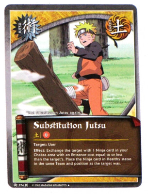Naruto Substitution Jutsu J-374 Uncommon Collectible Card Game ...