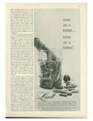 1960 Lindt PRINT AD - Imported Swiss Chocolate | eBay