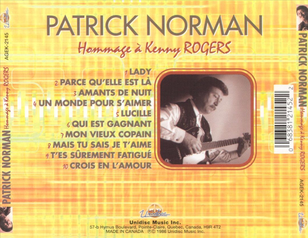 PATRICK NORMAN HOMMAGE A KENNY ROGERS NEW CD 68381214522| eBay