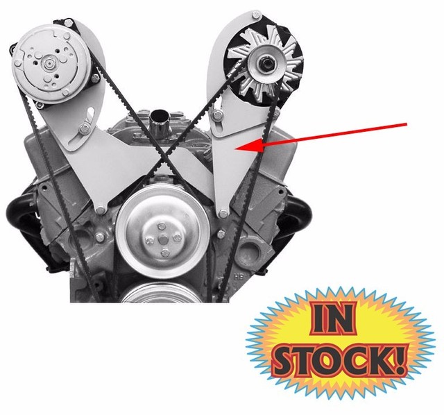 Small Block Chevy High Clearence Steel Alternator Mount Bracket Driver ...