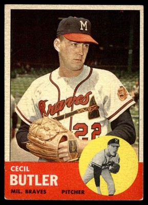 1963 Topps Cecil Butler Milwaukee Braves #201 | eBay