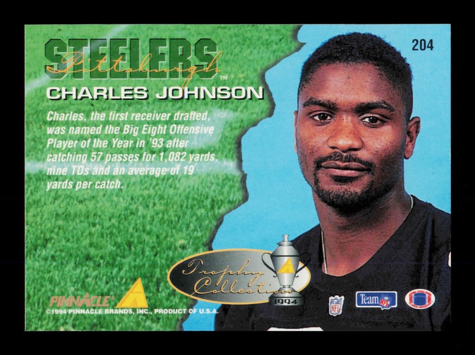 1994 Pinnacle #204 Charles Johnson Trophy Collection Rookie Pittsburgh ...