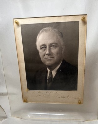 Signed Portrait of Franklin D. Roosevelt & Eleanor U.S. President ...