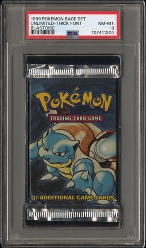 1999 WOTC Pokemon - Base Foil Pack Unopened Blastoise - PSA 8 | eBay