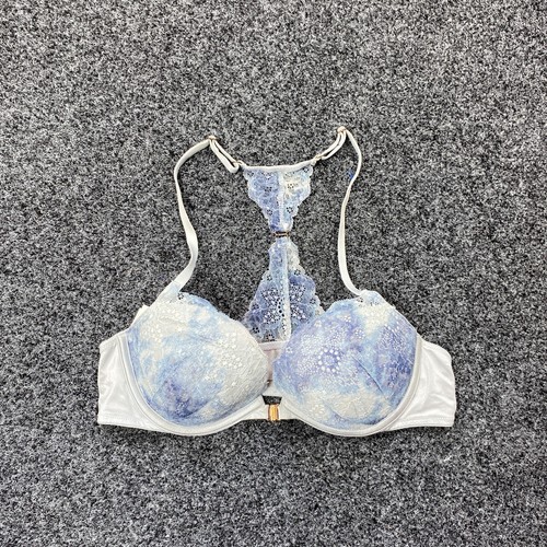 Victoria Secret PINK Bra Floral Lace Date Push Up Underwire Bra Women's ...