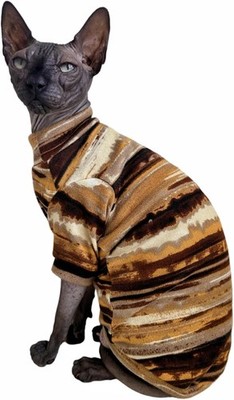 Sphynx Clothes Hairless Cat Shirt Vest Pet L (7.5-8.8 lbs), Rust Color ...