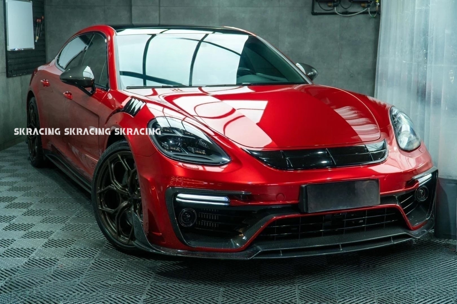 Real Carbon Fiber Front Rear Bumper Side Skirt Bodykit For Porsche ...