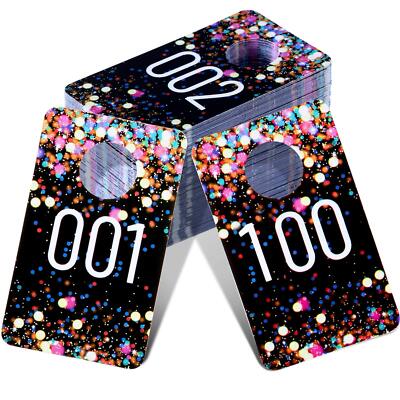 Live Plastic Number Tags Consecutive Reusable Normal and Mirrored Image ...