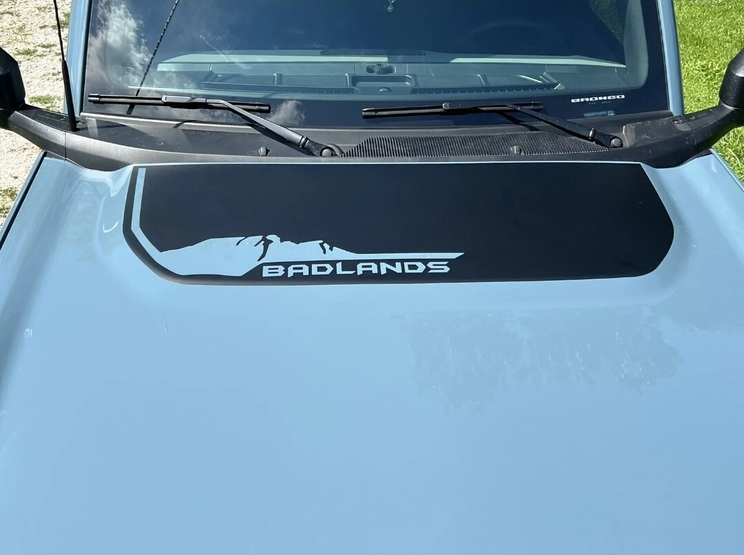 2021 22 23 2024 FOR FORD BRONCO BADLANDS Hood Vinyl Graphic Decal MATTE ...